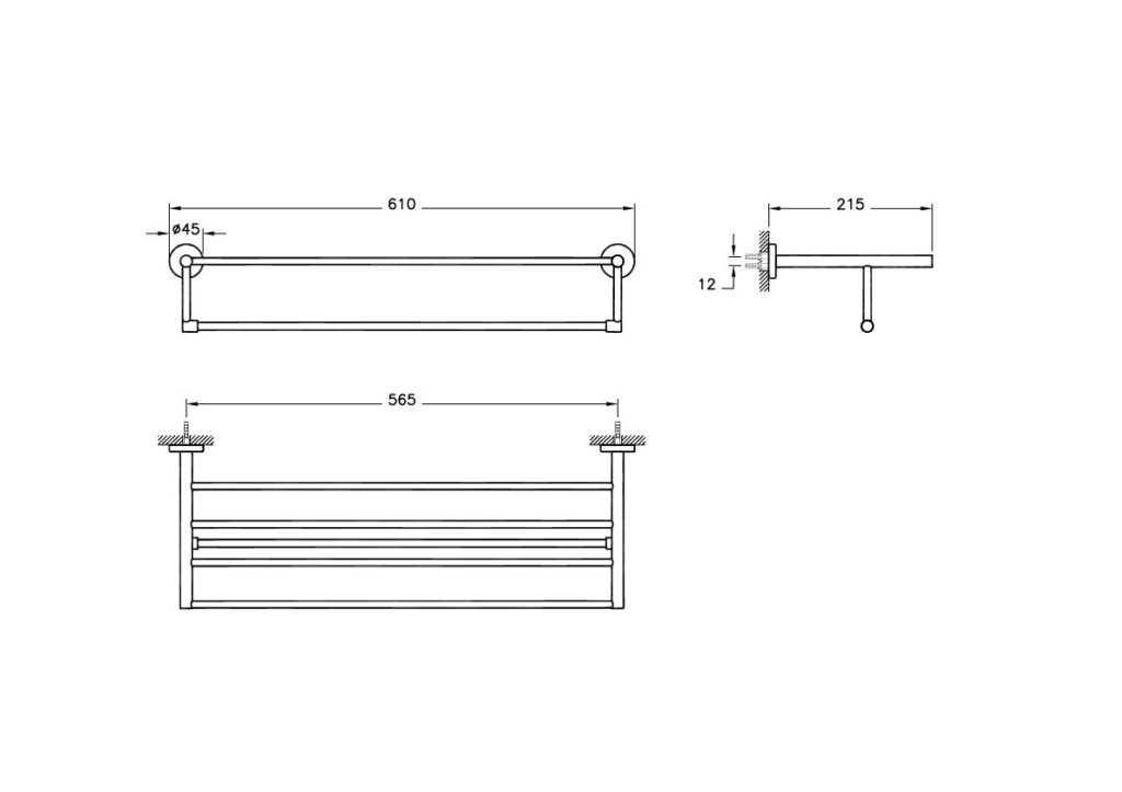 Towel Hanger Arkitekta 21x61x98 Cm | A44340 - VitrA Georgia