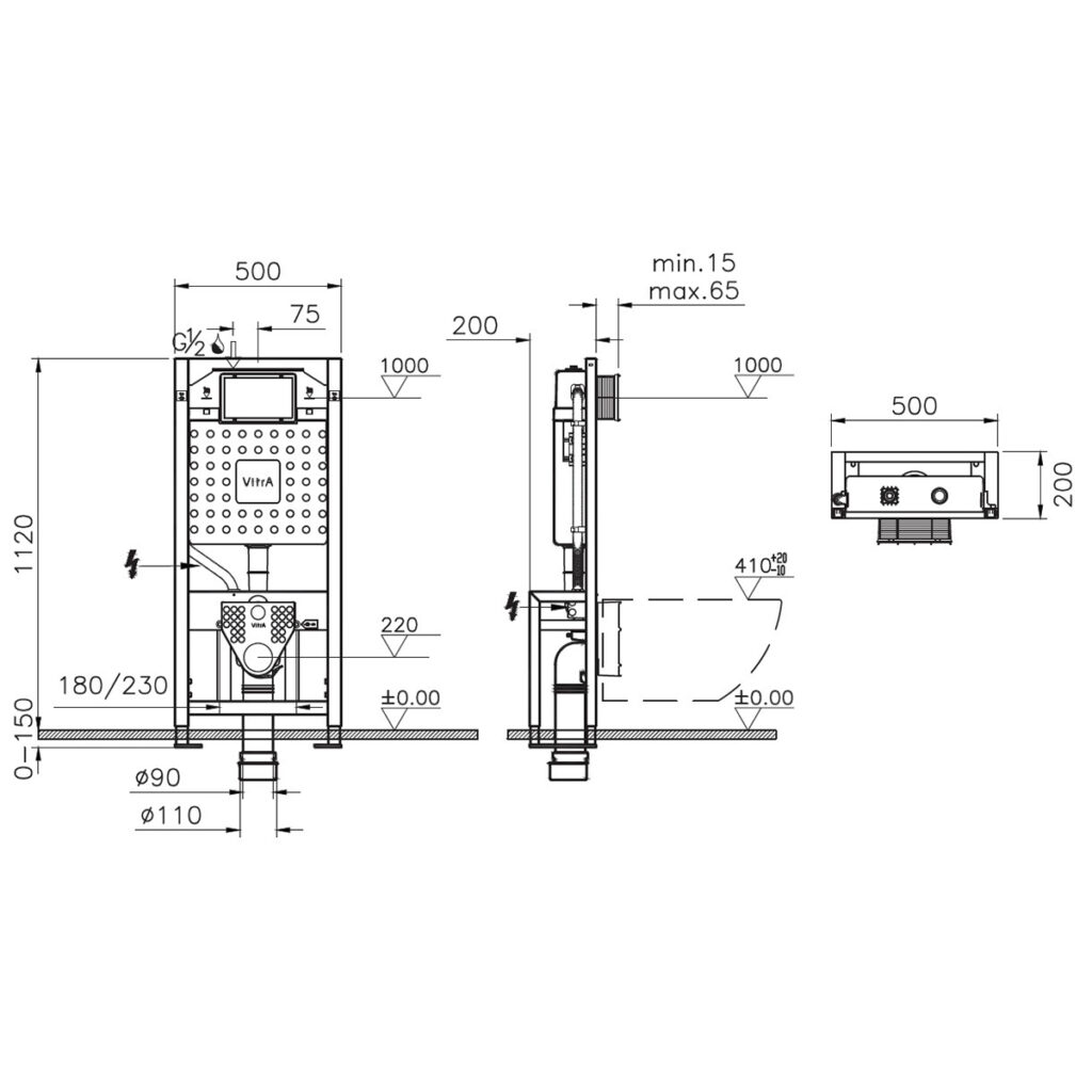 Concealed Cistern 20 Cm Floor Mounted 6l | 762-4800-01 - VitrA Georgia