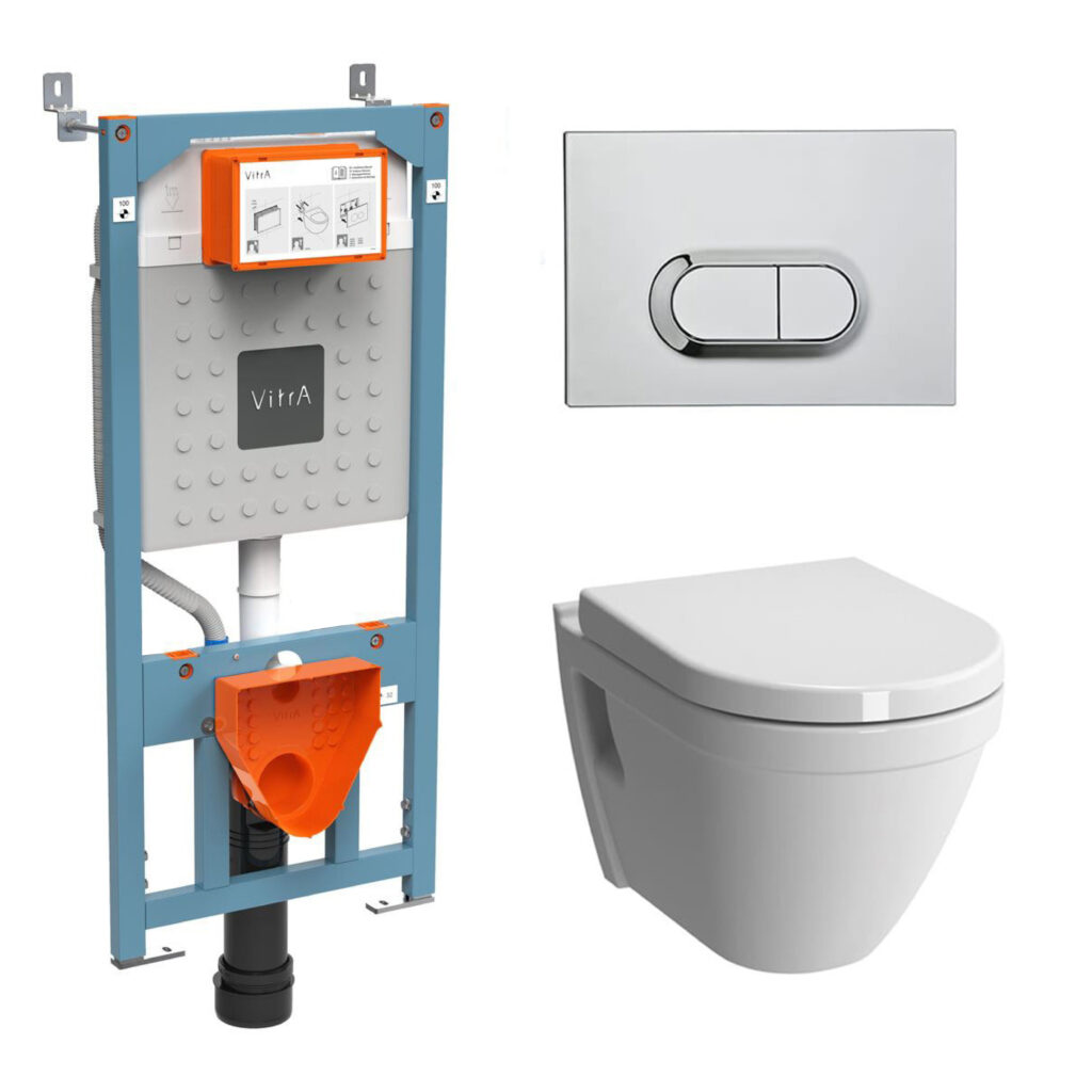 Wall mounted toilet set S50 with handle and tank | 5618B003-0075 ...