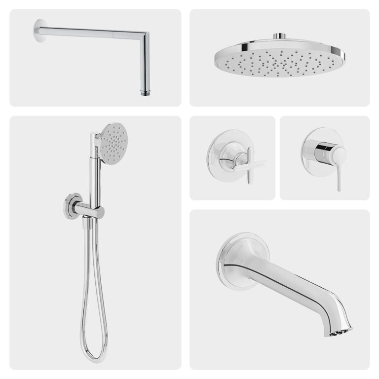 Built-in Shower System Origin Classic Chrome A42896 - VitrA Georgia