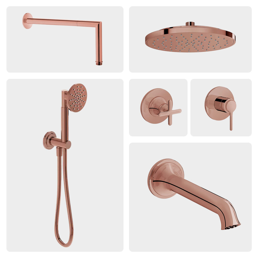 Built-in Shower System Origin Classic Copper Color A4289629 - VitrA Georgia