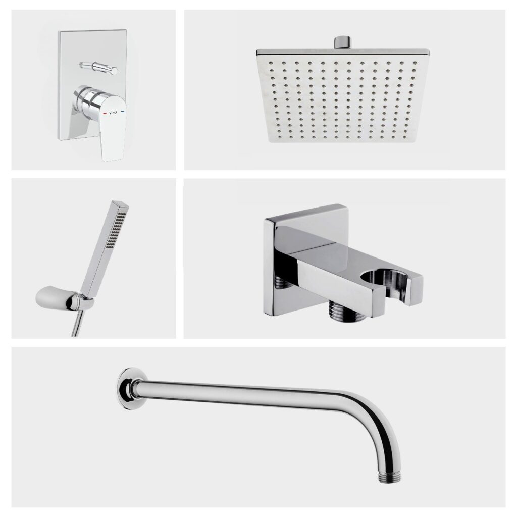 Built-in Shower System Flo S Silver A43208EXP - VitrA Georgia